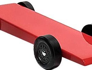 Pinewood Pro Pine Derby Car Kit with PRO Graphite - Painted and Weighted - Red Shark