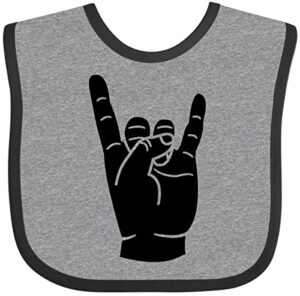 inktastic rocker horns baby bib heather and black 18b1d