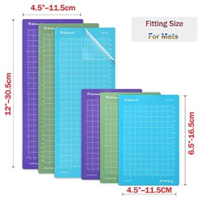 VIKDOOK Cutting Mat for Cricut Joy 4.5” X12” 4.5”X6.5” Variety Grip Sticky Cutting Mat Pack Blue Light Grip Green Standard Grip Purple Strong Grip 6 Mats Pack