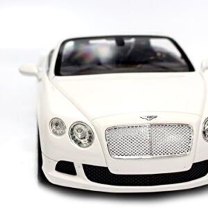 PowerTRC Full Functional GT Speed Bentley Continental Official Licensed by Bentley RC Vehicles Battery Operated 1:12 Scale for Kids (White)