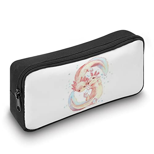 Adorable Axolotl Pencil Case Makeup Bag Big Capacity Pouch Organizer for Office College