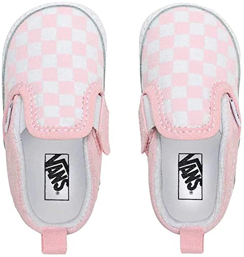 Vans, Infant Slip-On V Crib Shoes (2, Pink/True White)