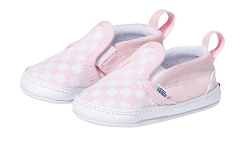 Vans, Infant Slip-On V Crib Shoes (2, Pink/True White)