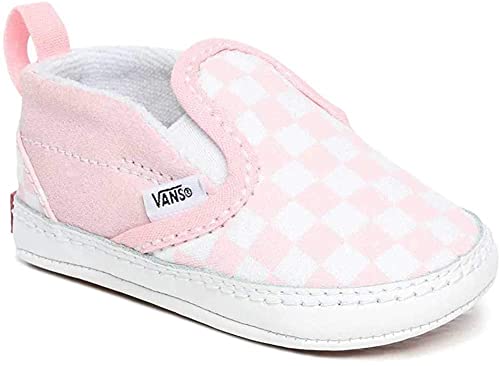 Vans, Infant Slip-On V Crib Shoes (2, Pink/True White)