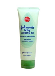 johnsons baby oil creamy aloe & vitamin e, 8 fl oz each