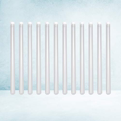 SUPVOX Clear Organizer Box 30pcs Clear Plastic Needles Storage Tubes Sewing Needle Container Holder Organizer with Cap (25 x 1cm Clear Container