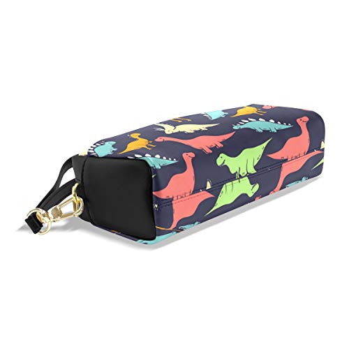 Baofu Dinosaur Leather Pencil Case Pen Zipper Pouch Cosmetic Makeup Bag Cute Handmade Soft Pencil Student Stationery Holder for Kids Teenagers Women Men