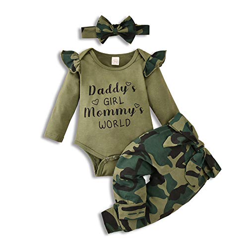 Newborn Baby Girl Romper Jumpsuit Bodysuit +Pants Shorts+Headband Outfit Set