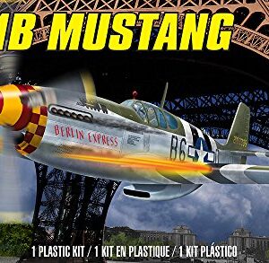 Revell 85-5535 P-51B Mustang Model Airplane Fighter Jet Kit 1:48 Scale 61-Piece Skill Level 4 Plastic Model Plane Building Kit, Green