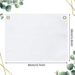 6 Pcs Sublimation Blank Printing Wall Banner 15.75 x 11.82 Inch Hanging Flags Blank Banner Easy Hang Canvas Banner Decorative DIY Banner for Indoor Outdoor Baby Shower Wedding Classroom Decor