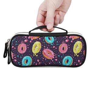 Donuts PU Leather Pen Pencil Bag Organizer Portable Makeup Carry Case Storage Handbag