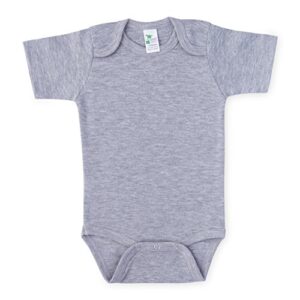 laughing giraffe baby blank short sleeve unisex onesie bodysuit (3-6 months, heather gray)