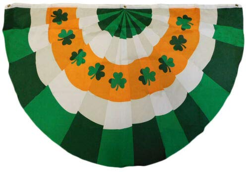 St Patricks Day Bunting Flag 3x5 ft Irish Ireland Green Shamrock Pats Decoration