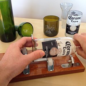 Glass Bottle Cutter (Deluxe) Kit, Upcycle EZ-Cut: Beer & Wine Bottle Cutting + Edge Sanding Paper & Heat Tool