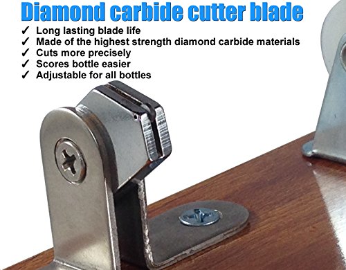 Glass Bottle Cutter (Deluxe) Kit, Upcycle EZ-Cut: Beer & Wine Bottle Cutting + Edge Sanding Paper & Heat Tool