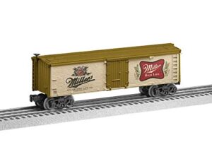 lionel miller coors, electric o gauge model train cars, miller high life reefer