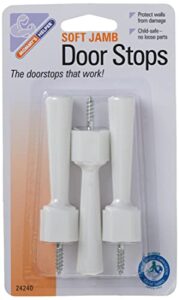 mommys helper pack of 3 soft jamb door stops blister, white