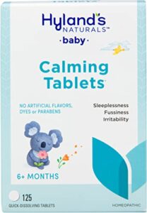 hyland’s baby calming tablets natural symptom relief fussy and sleepless babies, 125 count