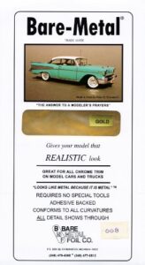 bare metal foil gold model car truck kit adhesive