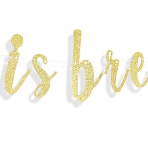 Love is Brewing Gold Glitter Bunting Banner Sweet Wedding Bridal Shower Engagement Coffee Tea Bar Beverage Table Sign Party Decoration - NO DIY REQUIRED