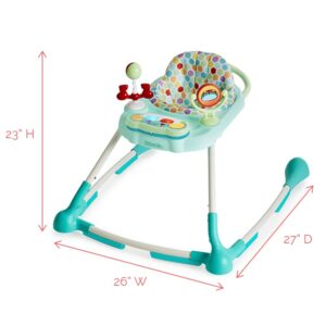 Kolcraft Tiny Steps Groove 3-in-1 Infant and Baby Activity Push Walker with Steel Base, Removable Piano-Toy, Seated or Walk-Behind for Baby Girl or Boy - Honeycomb