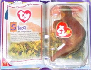 mcdonald’s ty teenie beanie baby 2000 dinosaur trio “steg“ dino new on card! ,#g14e6ge4r-ge 4-tew6w270301