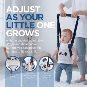 Watolt Baby Walking Harness - Handheld Kids Walker Helper - Toddler Infant Walker Harness Assistant Belt - Help Baby Walk - Child Learning Walk Support Assist Trainer Tool - for 7-24 Month Old (Panda)