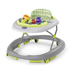 chicco walky talky baby walker – circles | grey/green