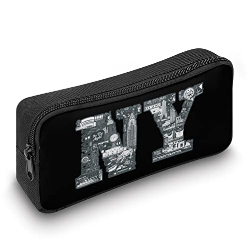 I Love New York City Pencil Case Makeup Bag Big Capacity Pouch Organizer for Office College