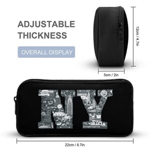 I Love New York City Pencil Case Makeup Bag Big Capacity Pouch Organizer for Office College