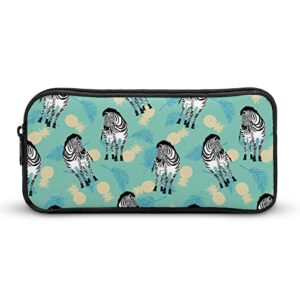 zebra animal pattern pencil case makeup bag big capacity pouch organizer for office college