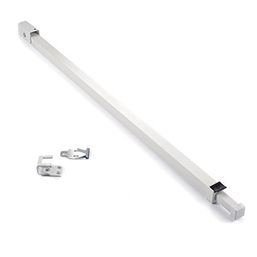 Ideal Security Sliding Patio Door Security Bar with Child-Proof Lock, Extendable, White (25.75-47.5 Inches)