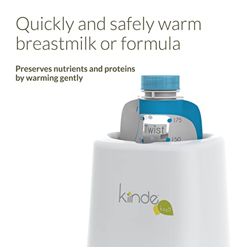 Kiinde Kozii Baby Bottle Warmer and Breast Milk Warmer with Safe Warm Water Bath Technology and Auto Shutoff for Warming Breast Milk, Infant Formula and Baby Food