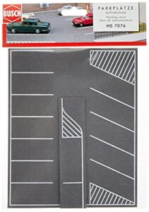 busch 7076 flx parking lot 200x160mm ho scale scenery kit, gray