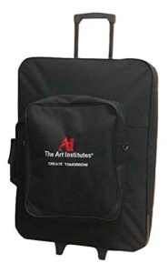 canvas rolling art portfolio with removable front pouch/duffel artist case