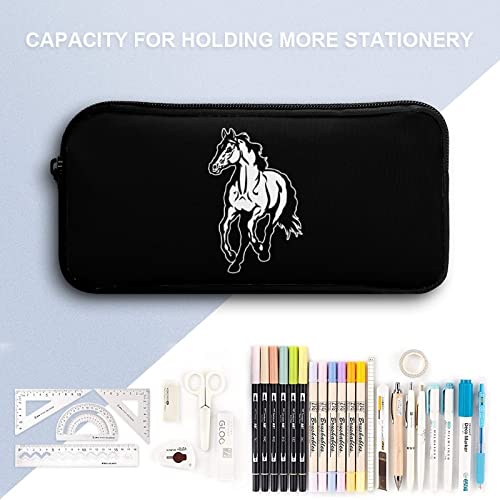 Arabian Horse Pencil Case Makeup Bag Big Capacity Pouch Organizer for Office College