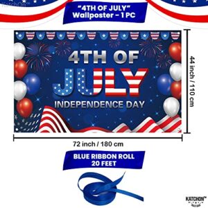 XtraLarge, 4th of July Banner - 72x44 Inch | 4th of July Backdrop, 4th Of July Decorations | Independence Day Banner, Independence Day Decorations | Fourth Of July Decorations, Patriotic Decorations