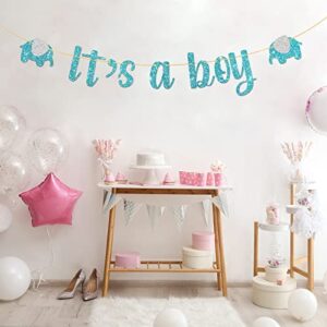 It's a Boy Banner, Baby Shower Party Garland Decorations For Baby Boys, Babies First Communion Party Decors Supplies, Pregnant AF | Baby 1st/2nd Birthday Party Photo Props