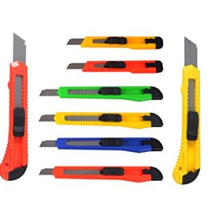 eZthings® 10 Heavy Duty Box Cutters Openers Utility Knives with Snap Off Blades (Variety Knife Set)