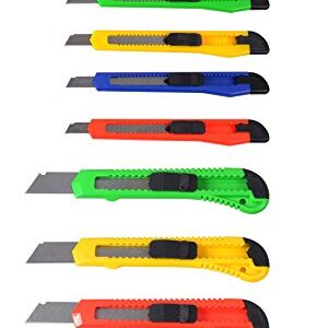 eZthings® 10 Heavy Duty Box Cutters Openers Utility Knives with Snap Off Blades (Variety Knife Set)