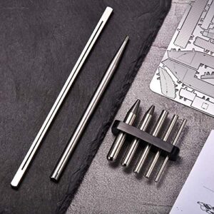 Hotop 7 Pieces Metal Model DIY Tool Sets Tab Edge Cylinder Cone Shape Bending Assist Tools Multi-functional Metal Model Bending kits for 3D Metal Jigsaw Puzzles Assembly