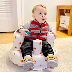 Mink Baby Inflatable Seat for Babies 3-36 Months, Built in Air Pump Infant Back Support Sofa, Infant Support Seat Toddler Chair for Sitting Up, Baby Shower Chair Floor Seater Gifts (Tiger)