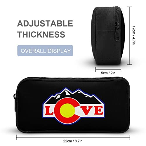 I Love Colorado Pencil Case Makeup Bag Big Capacity Pouch Organizer for Office College