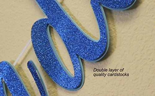 All About Details Happy 70th Birthday Cursive Banner (Blue)