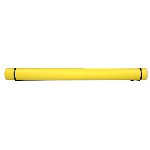 Blueprint Tube, Poster Storage Tube Waterproof Moistureproof Large Capacity Environmentally Friendly Plastic with Strap for Outdoor for Storage for Travel(Yellow)