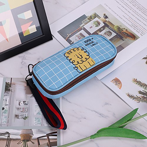 Oxford Pencil Case with Zipper Handle Medium Pencil Pouch Bag Pen Marker Pouch Cosmetic Bag Stationery Bag