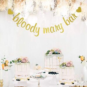 Bloody Mary Bar Banner Gold Glitter, Wedding Bar Bunting, Bridal Shower Party Decor, Engagement Decors, Bachelorette Sign, Birthday Party Decorations