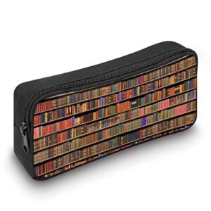 Books Bookshelf Pencil Case Makeup Bag Big Capacity Pouch Organizer for Office College