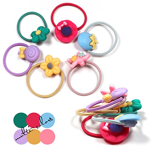 WillingTee 120pcs (60 pairs) Mix Colors Girl's Elastic Hair Ties Soft Rubber Bands Hair Bands Holders Pigtails Hair Accessories for Girls Infants Toddlers Kids Teens and Children