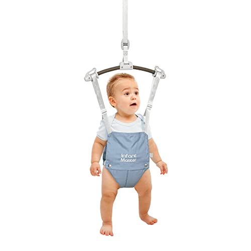 Infant Master Doorway Jumper, Johnny Jumper w/ Adjustable Seat Bag, Durable Baby Door Bouncer & Swing Jumper w/ Steel Spring, Wise Gift Choice for Infant & Toddler, Easy to Use, Blue